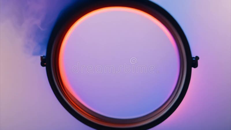 Circular Light with Smoke and a Gradient Background Stock Video - Video ...