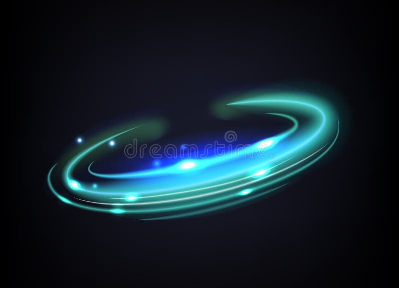 Circular Light Wave Graphic Design Element, Energy and Movement, Add ...
