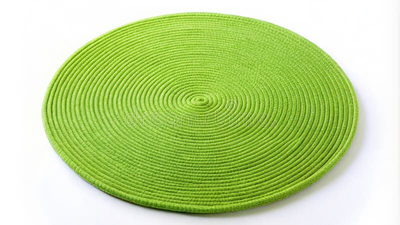 Circular Lime Green Woven Placemat for Dining Table. Generative AI ...