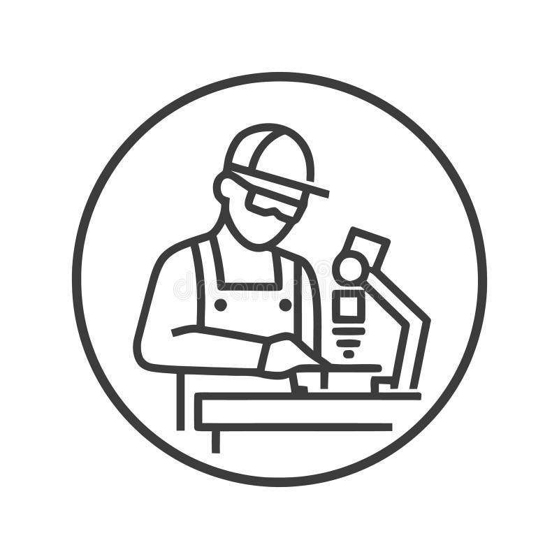 Skilled Technician Working at a Precision Machine in a Workshop Stock ...