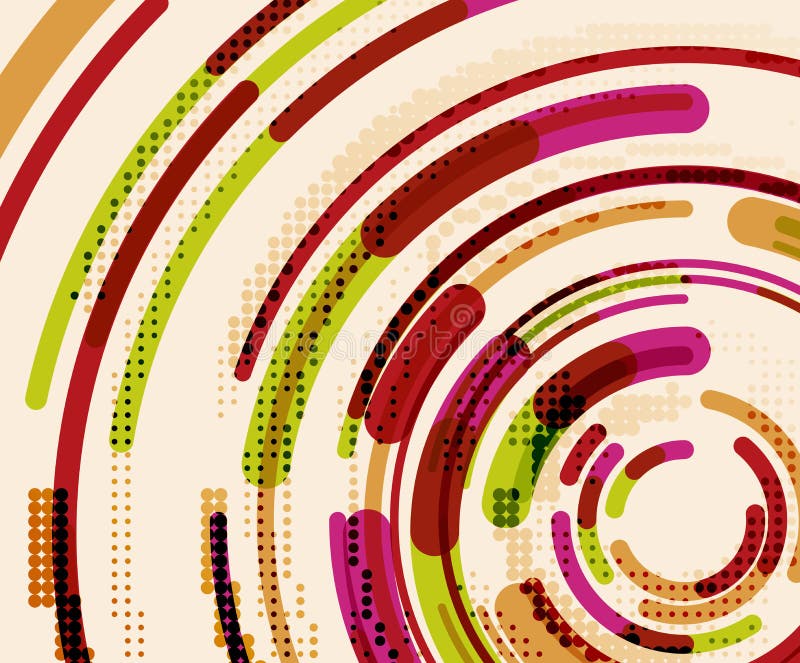 Circular Lines, Circles, Geometric Abstract Background Stock Vector ...