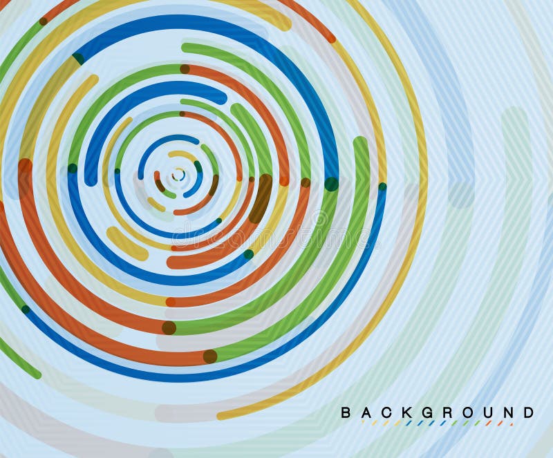 Circular Lines, Circles, Geometric Abstract Background Stock Vector ...