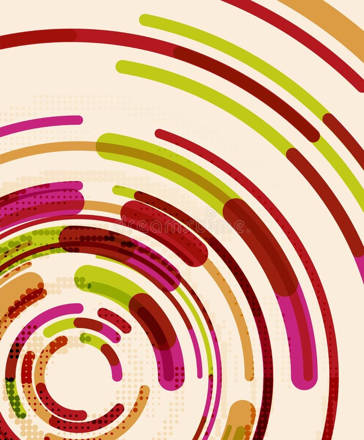 Circular Lines, Circles, Geometric Abstract Background Stock Vector ...