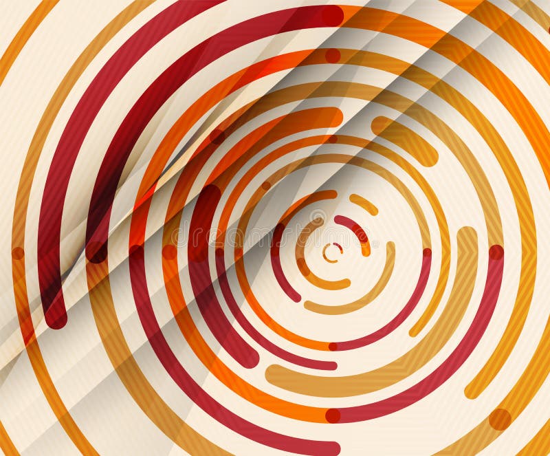 Circular Lines, Circles, Geometric Abstract Background Stock Vector ...