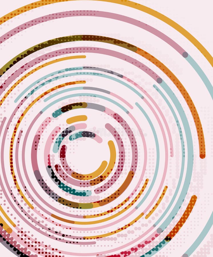 Circular Lines, Circles, Geometric Abstract Background Stock Vector ...