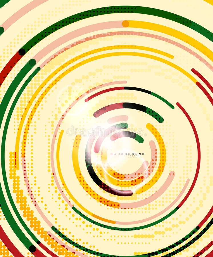 Circular Lines, Circles, Geometric Abstract Background Stock Vector ...