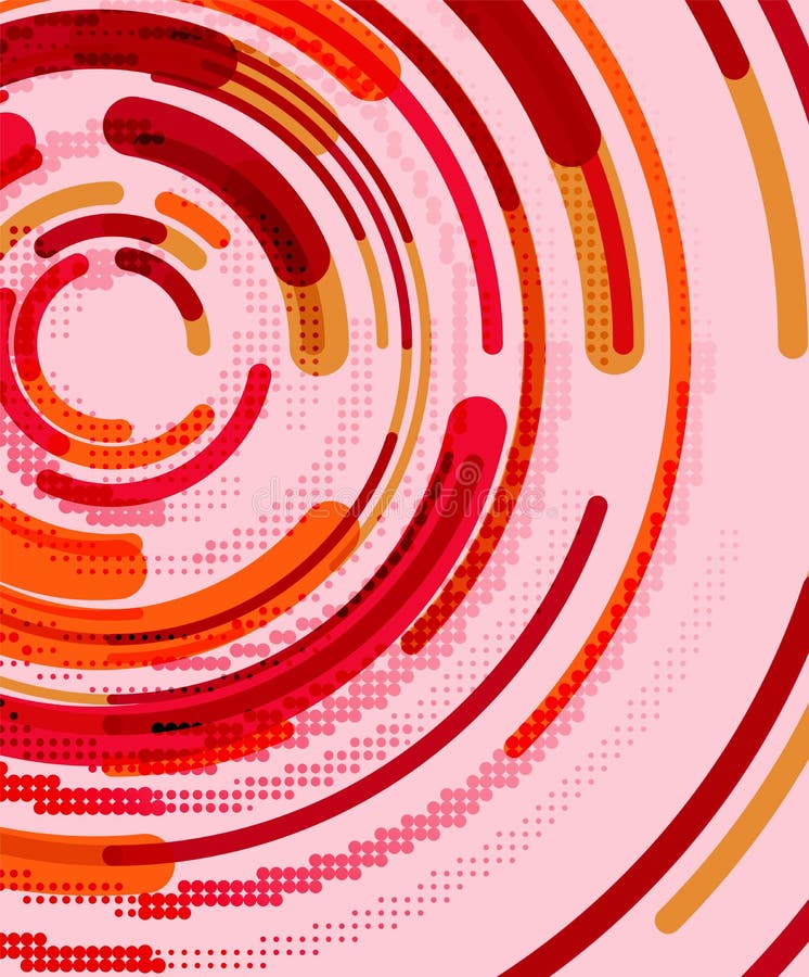 Circular Lines, Circles, Geometric Abstract Background Stock Vector ...