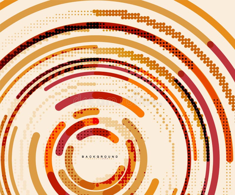 Circular Lines, Circles, Geometric Abstract Background Stock Vector ...