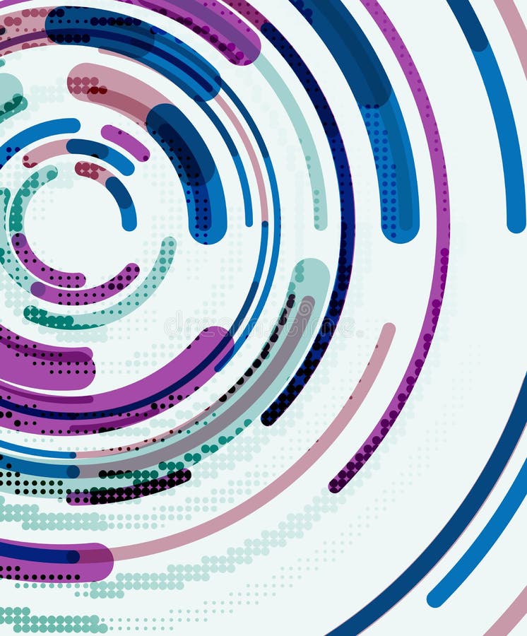 Circular Lines, Circles, Geometric Abstract Background Stock Vector ...