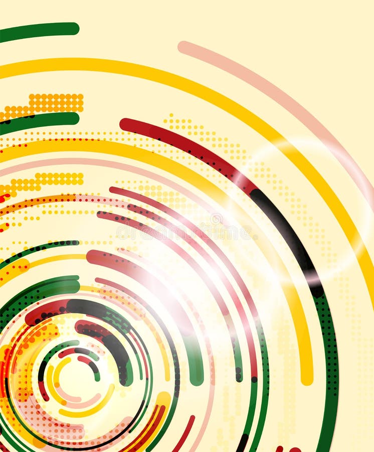 Circular Lines, Circles, Geometric Abstract Background Stock Vector ...