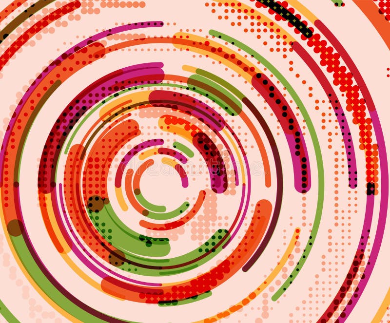 Circular Lines, Circles, Geometric Abstract Background Stock Vector ...