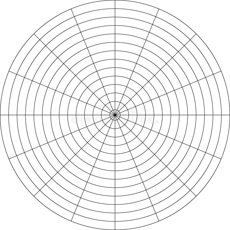 Circular Lines Measure Distances Used in Various Graphics Stock Vector ...