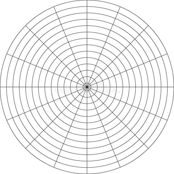 Circular Lines Measure Distances Used in Various Graphics Stock Vector ...