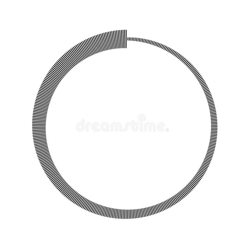 Circular Loading Bar with Radial Progress Lines Stock Illustration ...