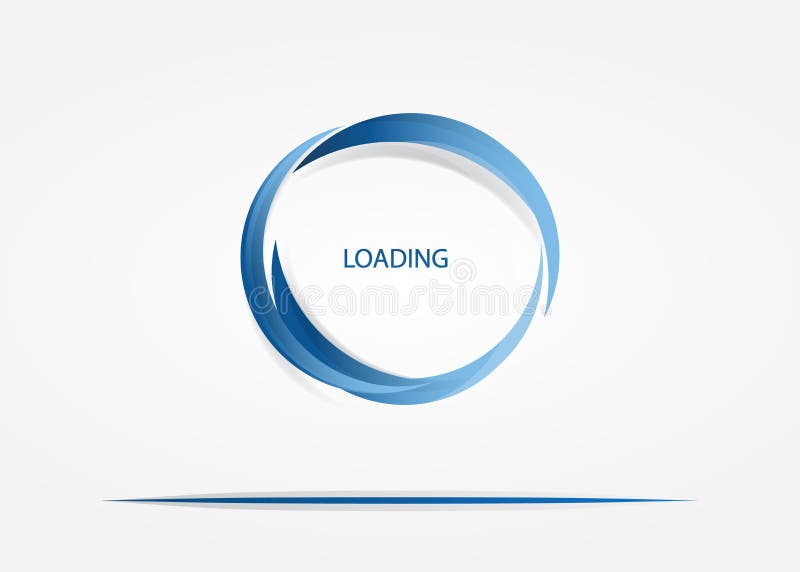 Circular Loading from Blue Elements. Stock Vector - Illustration of ...