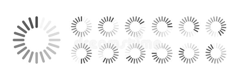 Circular Loading Buffering Icons Vector Stock Illustration ... Circular Loading Buffering Icons Vector Stock Illustration ...