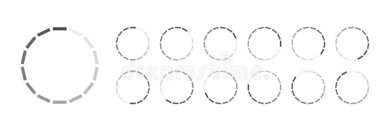 Circular Loading Buffering Icons Vector Stock Illustration ...