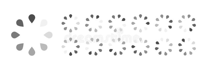 Circular Loading Buffering Icons Vector Stock Vector - Illustration of ...