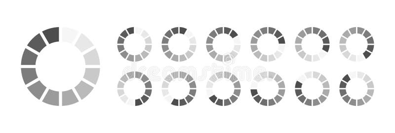 Circular Loading Buffering Icons Vector Stock Vector - Illustration of ...
