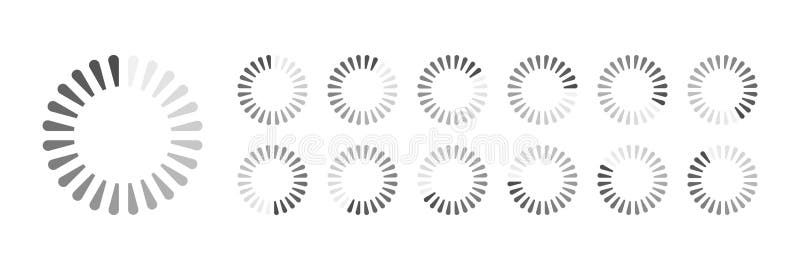 Circular Loading Buffering Icons Vector Stock Vector - Illustration of ...