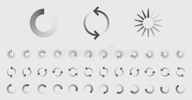 Circular Loading Buffering Icons Vector Set Stock Vector - Illustration ... Circular Loading Buffering Icons Vector Set Stock Vector - Illustration ...