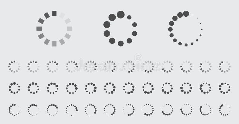Circular Loading Buffering Icons Vector Set Stock Vector - Illustration ... Circular Loading Buffering Icons Vector Set Stock Vector - Illustration ...