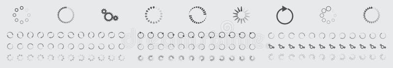 Circular Loading Buffering Icons Vector Set Stock Vector - Illustration ...