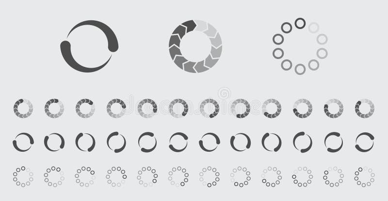 Circular Loading Buffering Icons Vector Stock Vector - Illustration of ...