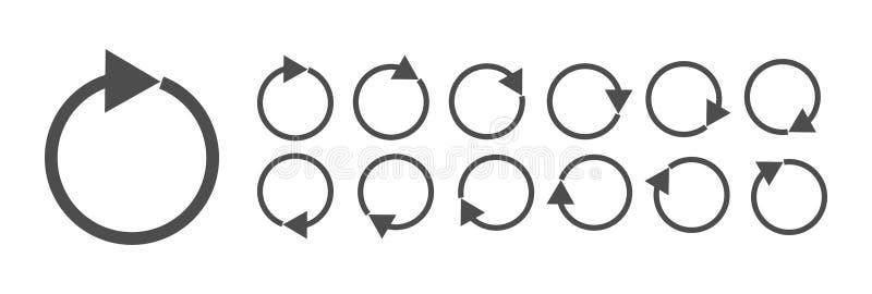 Circular Loading Buffering Icons Vector Stock Vector - Illustration of ...