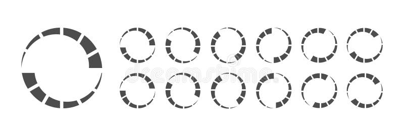 Circular Loading Buffering Icons Vector Stock Vector - Illustration of ...