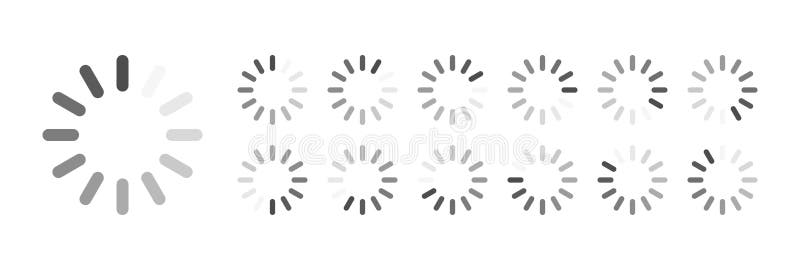 Circular Loading Buffering Icons Vector Stock Vector - Illustration of ...