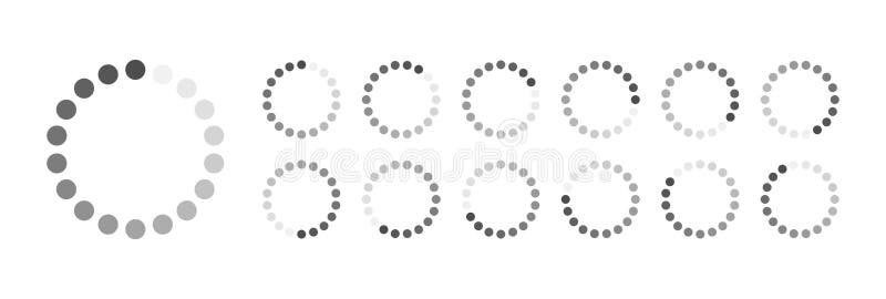 Circular Loading Buffering Icons Vector Stock Vector - Illustration of ...