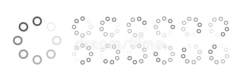 Circular Loading Buffering Icons Vector Stock Illustration ...