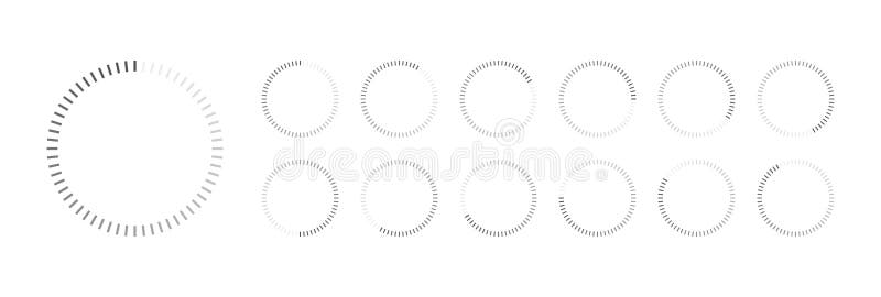 Circular Loading Buffering Icons Vector Stock Vector - Illustration of ...
