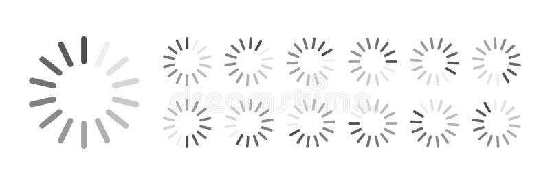 Circular Loading Buffering Icons Vector Stock Vector - Illustration of ...