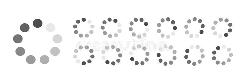 Circular Loading Buffering Icons Vector Stock Vector - Illustration of ...