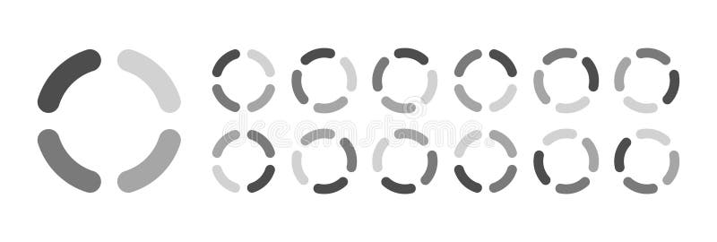 Circular Loading Buffering Icons Vector Stock Vector - Illustration of ...