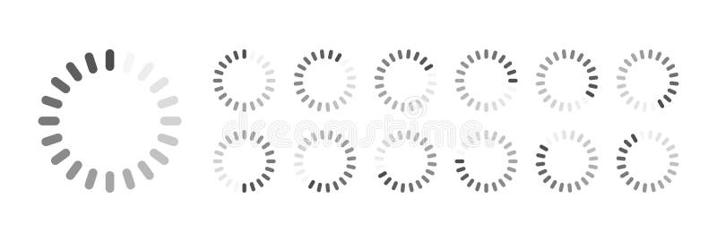 Circular Loading Buffering Icons Vector Stock Vector - Illustration of ...
