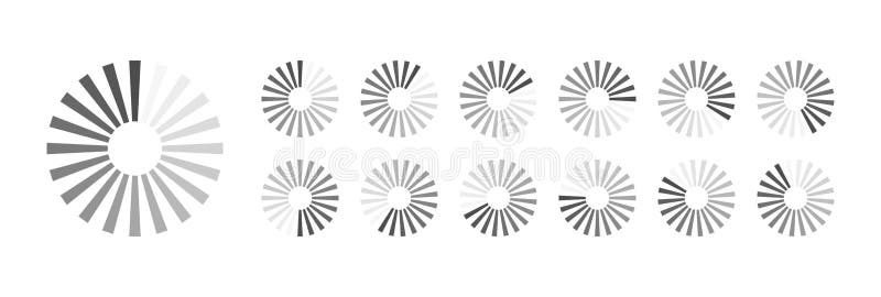 Circular Loading Buffering Icons Vector Stock Vector - Illustration of ...