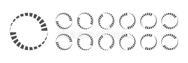 Circular Loading Buffering Icons Vector Stock Vector - Illustration of ...