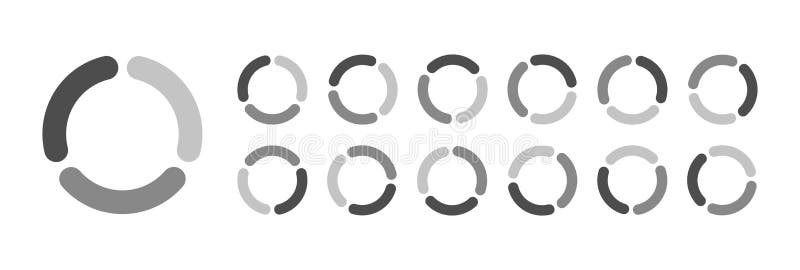 Circular Loading Buffering Icons Vector Stock Vector - Illustration of ...