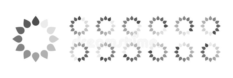 Circular Loading Buffering Icons Vector Stock Vector - Illustration of ...