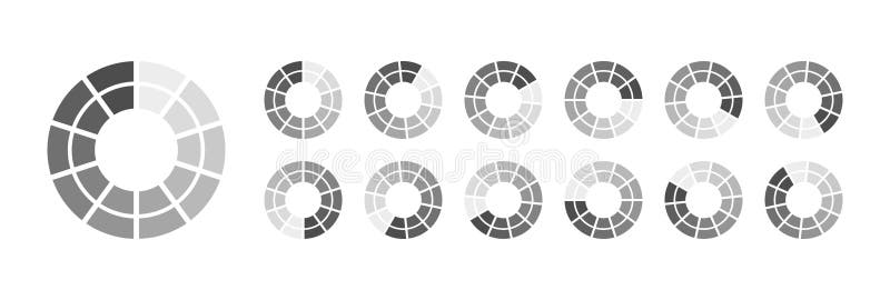 Circular Loading Buffering Icons Vector Stock Vector - Illustration of ...