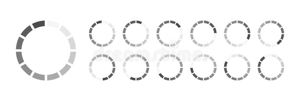 Circular Loading Buffering Icons Vector Stock Vector - Illustration of ...