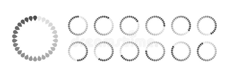 Circular Loading Buffering Icons Vector Stock Vector - Illustration of ...