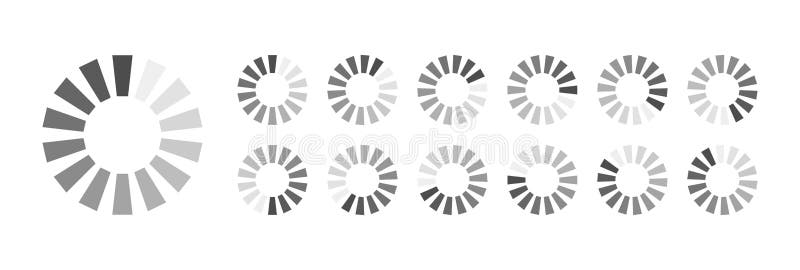 Circular Loading Buffering Icons Vector Stock Vector - Illustration of ...