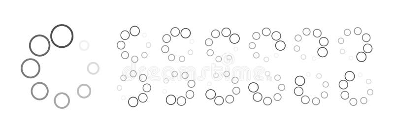 Circular Loading Buffering Icons Vector Stock Vector - Illustration of ...