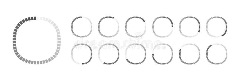 Circular Loading Buffering Icons Vector Stock Vector - Illustration of ...