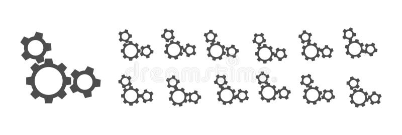 Circular Loading Buffering Icons Vector Video Ready for Animation Gif ...