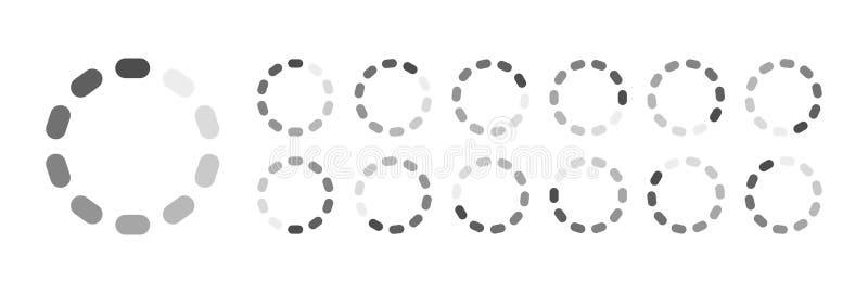 Circular Loading Buffering Icons Vector Video Ready for Animation Gif ...